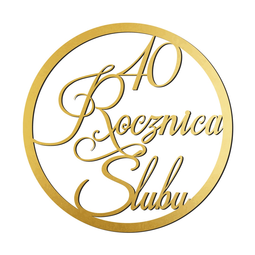 40 Rocznica Ślubu - Dekoracyjna obręcz ślubna / weselna